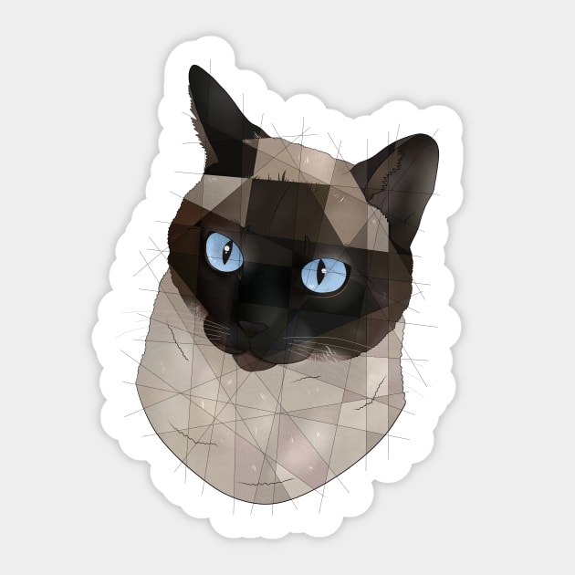 Shasta Siamese Cat - Cat - Sticker | TeePublic