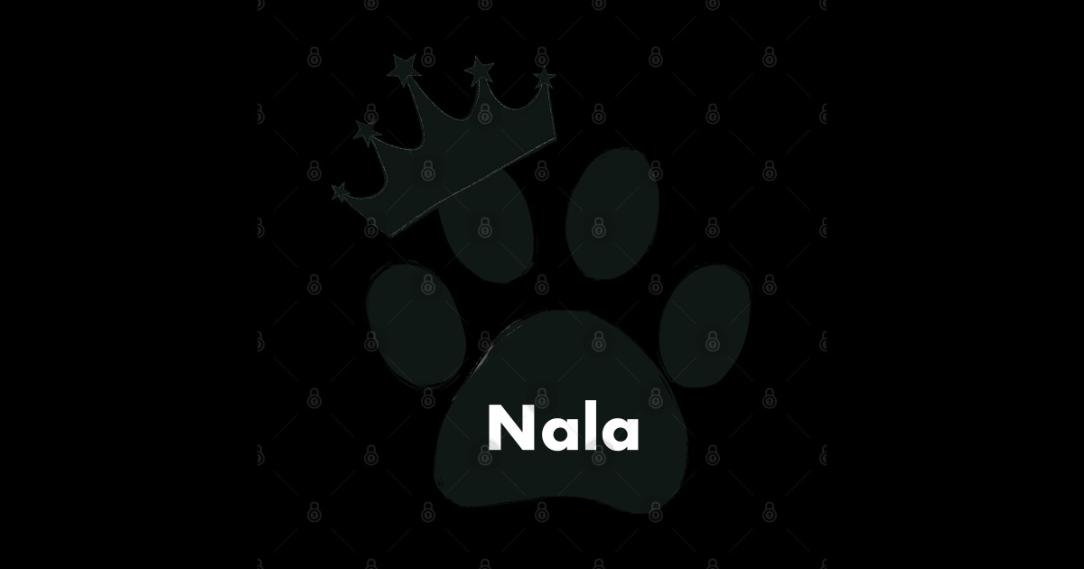 Nala cat name made of hand drawn paw prints - Nala Cat Name Made Of ...