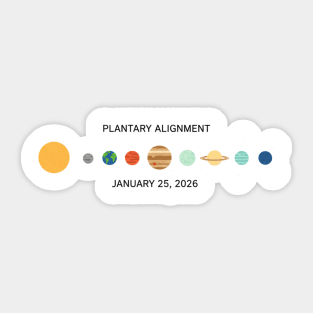 Planetary Alignment January 25 2026 Stickers for Sale | TeePublic