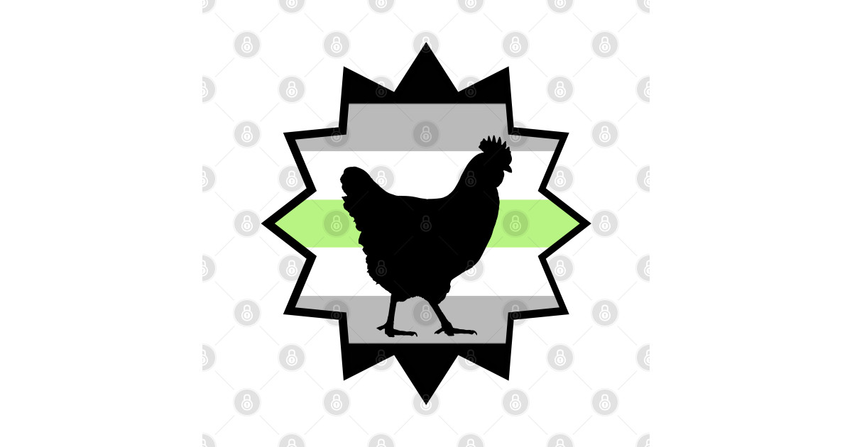 Agender LGBTQ Pride Chicken, Flag Stripes in a Star - Agender Lgbtq ...