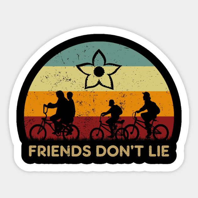 Retro Sunset - Stranger Things Friends Don't Lie - Stranger Things ...