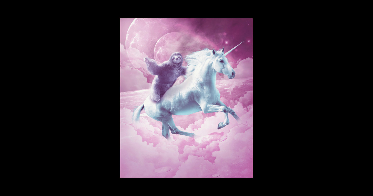 Epic Space Sloth Riding On Unicorn - Sloth Riding Unicorn - Tapestry ...