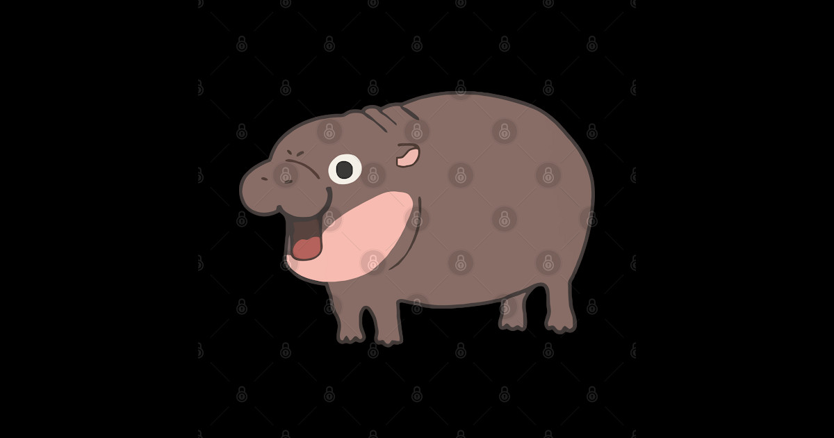 Hello, Moo Deng - Moo Deng - Sticker | TeePublic