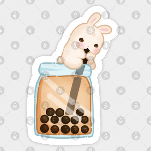 Boba Bunny (Magnet/Sticker) - Bunny - Sticker | TeePublic