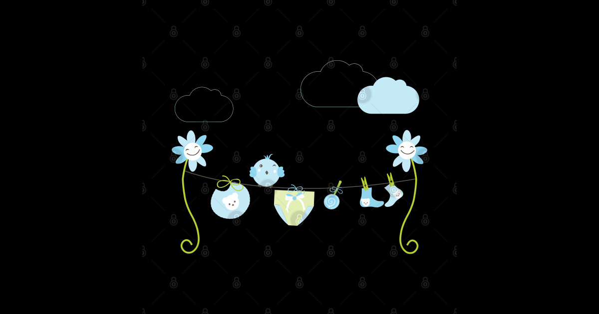 Newborn baby boy cradle II - Newborn Baby Boy Cradle - Sticker | TeePublic