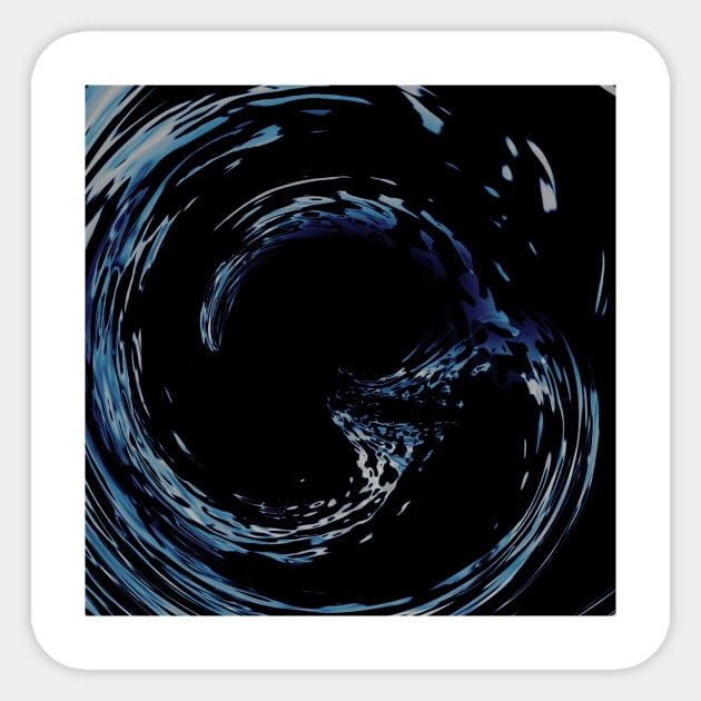 Black Wave Water Goth Ocean - Waves Pattern - Sticker | TeePublic