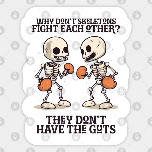 Skeleton Boxers Joke Design - Skeleton Boxers - Sticker | TeePublic