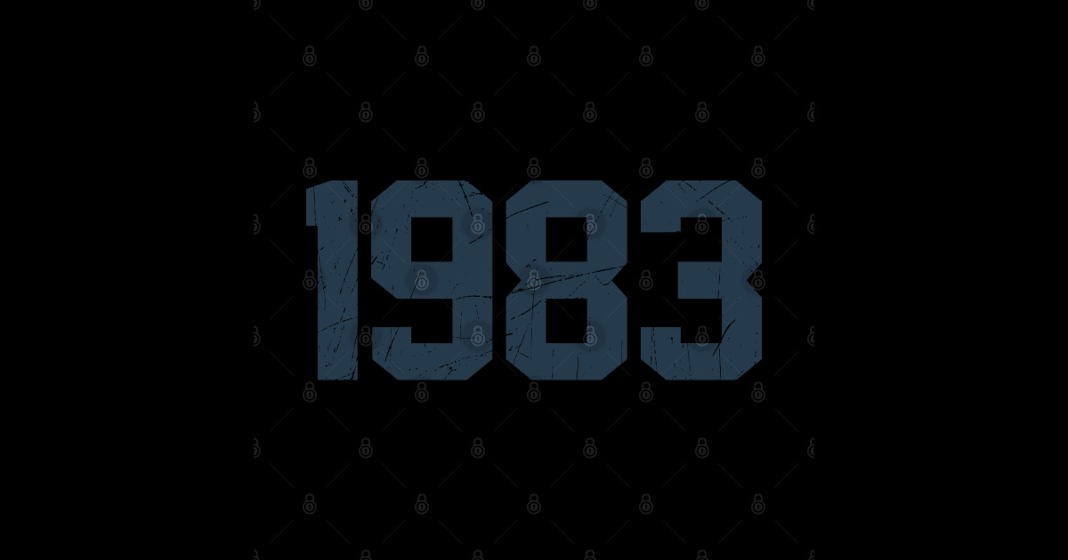 1983 Years - Vintage Distressed Fanart - 1983 - Sticker | TeePublic