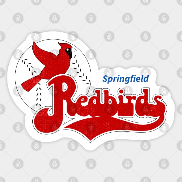 Defunct Springfield Redbirds Baseball 1987 - Illinois - Sticker | TeePublic