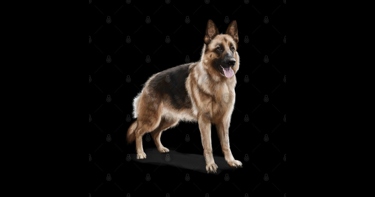 The German Shepherd Dog - German - Sticker | TeePublic