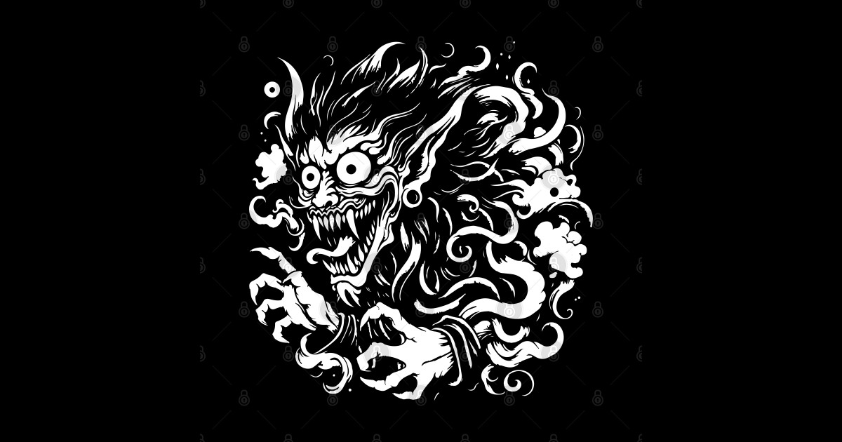 Japanese horror monster yokai - Yokai - Posters and Art Prints | TeePublic