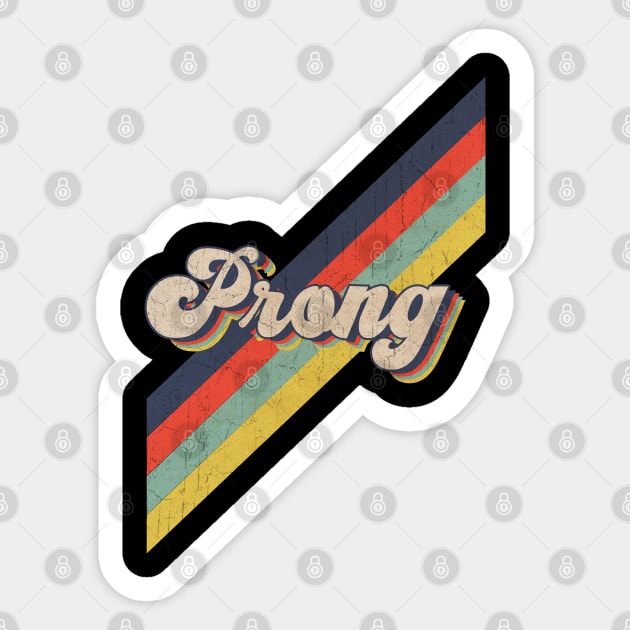 retro vintage color Prong - Prong - Sticker | TeePublic