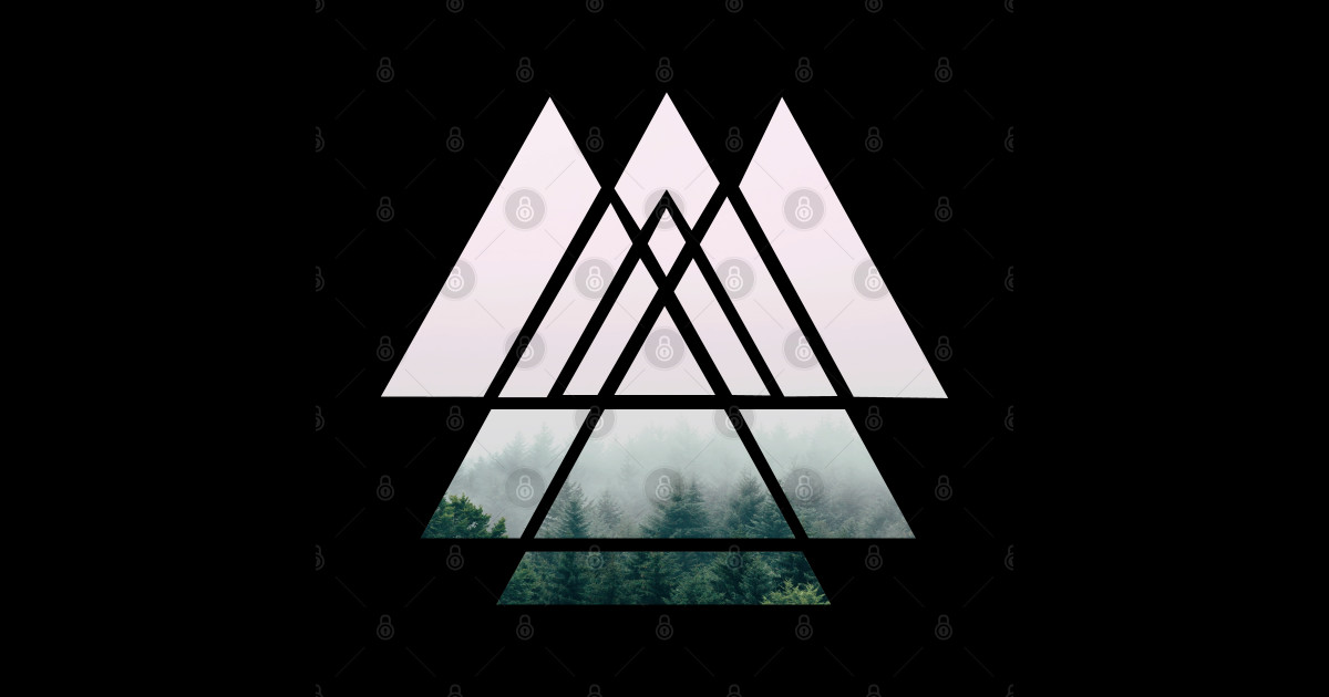 Scared Geometry Triangles - Scared Geometry Triangles - Sticker | TeePublic