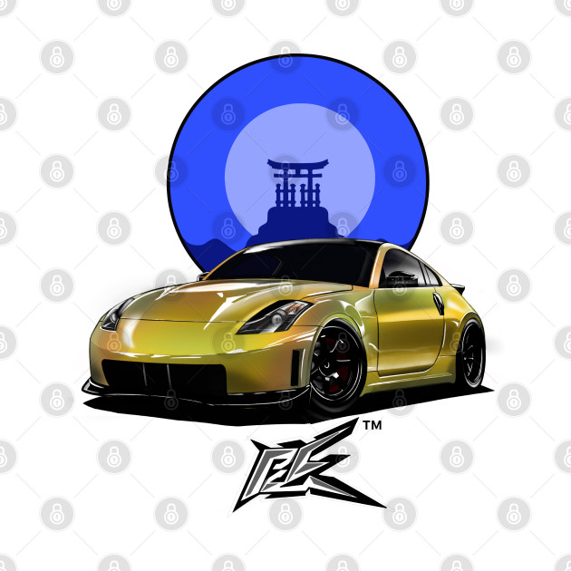 nismo 350z pearl yellow - Nissan 350z - T-Shirt | TeePublic