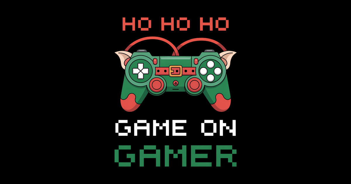 Ho Ho Ho Game On Gamer Ugly Christmas Sweater Gamers Gaming - Christmas ...