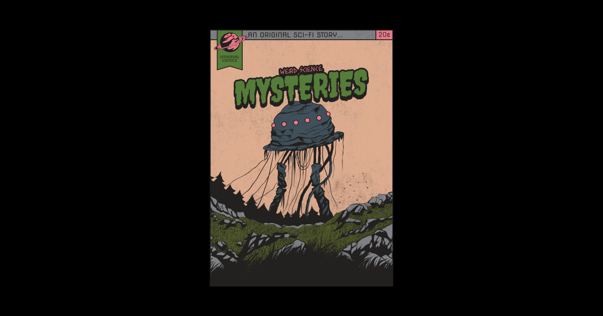 alien mysteries - Cartoon Comic - Sticker | TeePublic