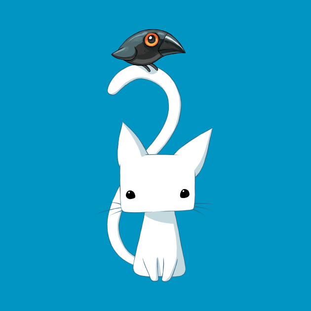 Cat and Raven - Cat - T-Shirt | TeePublic