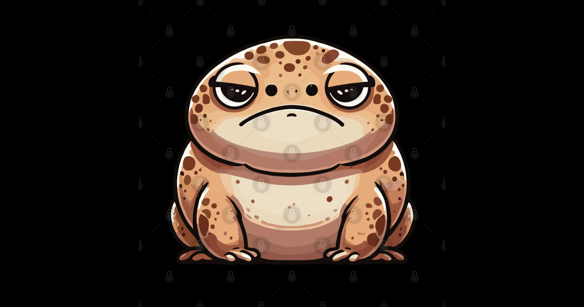 Funny Grumpy Cartoon Desert rain frog - Frog - Posters and Art Prints ...