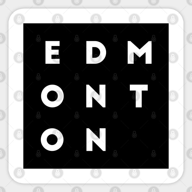 Edmonton | Black square, white letters | Canada - Edmonton - Sticker ...