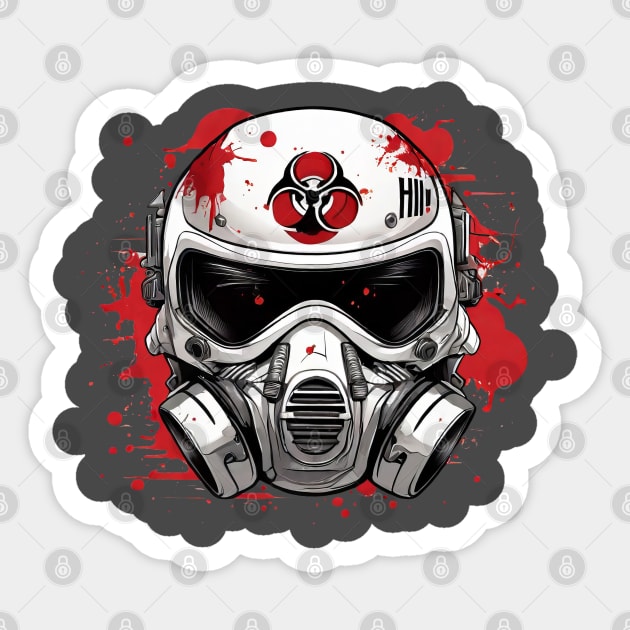 Biohazard Mask helmet - Biohazard Mask - Sticker | TeePublic