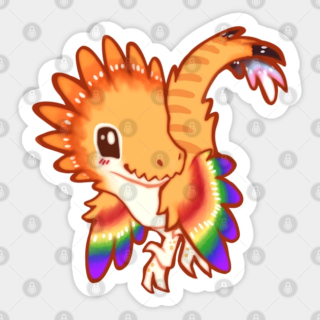 LGBT Pride Queer Cute Chibi Velociraptor Dromeosaur Raptor Dinosaur ...