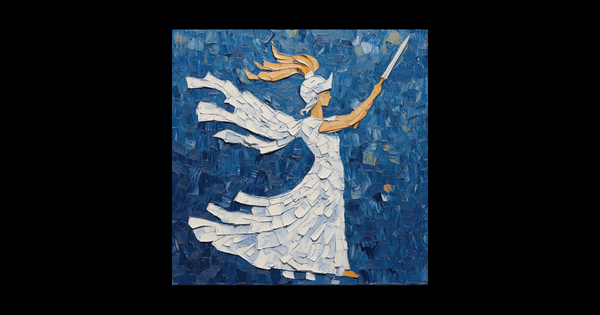 Athena | Post-impressionist painting style - Athena - Sticker | TeePublic