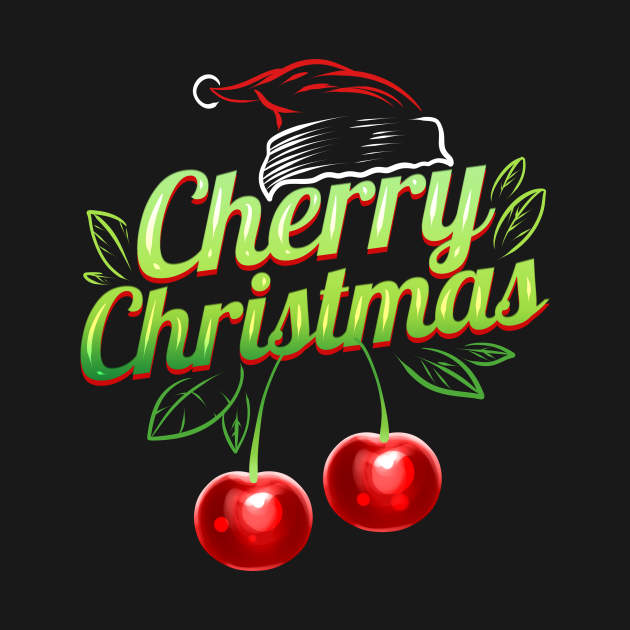 Cherry Christmas Santas Hat Merry Christmas - Christmas - T-Shirt ...