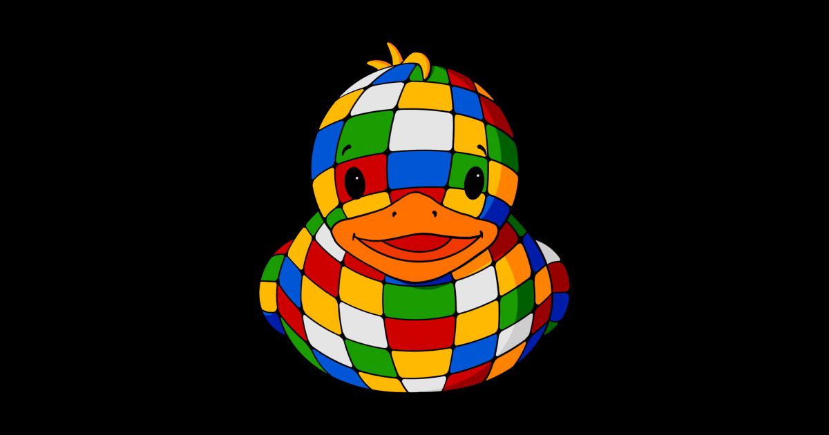 Rubik's Cube Rubber Duck - Rubiks Cube - Tapestry | TeePublic