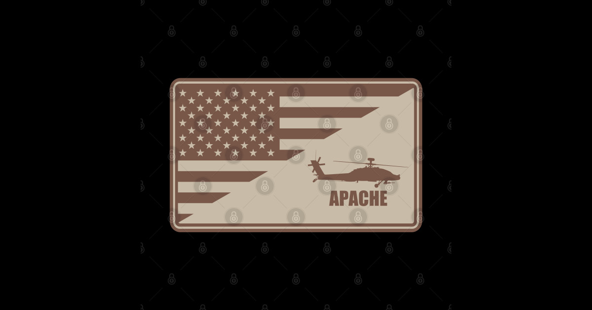 AH-64 Apache Desert Patch - Army Apache Helicopter Patch - Posters and ...
