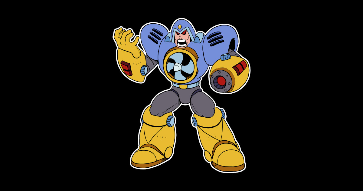 RUBY SPEARS AIR MAN - Mega Man - Sticker | TeePublic