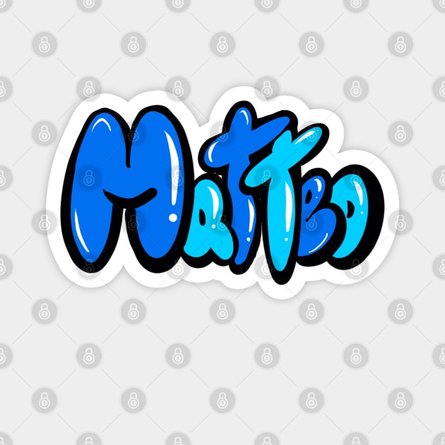 Matteo name in blue graffiti bubble letters calligraphy Top 10 best ...