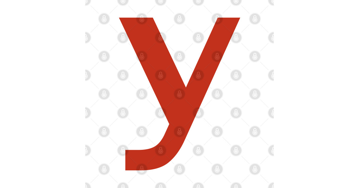 Letter y in Red Text Minimal Typography - Red - T-Shirt | TeePublic