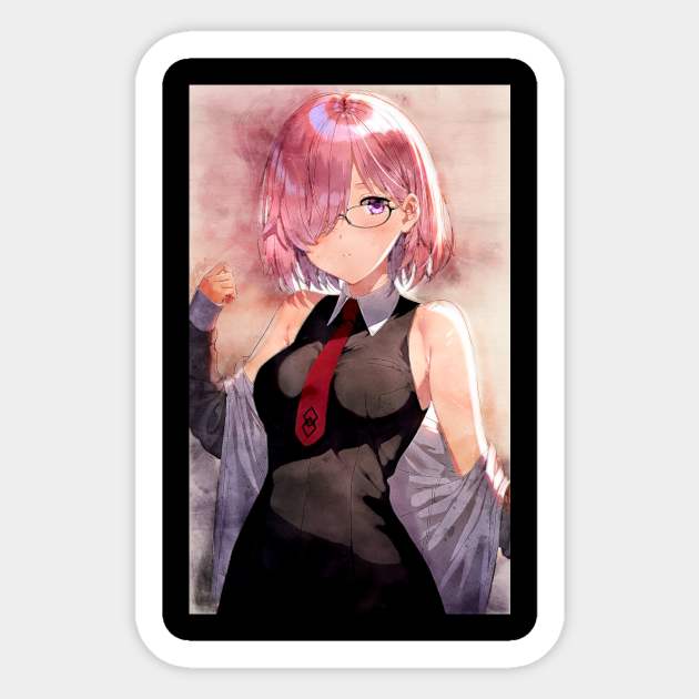 Mash Kyrielight Anime Watercolor - Anime - Sticker | TeePublic