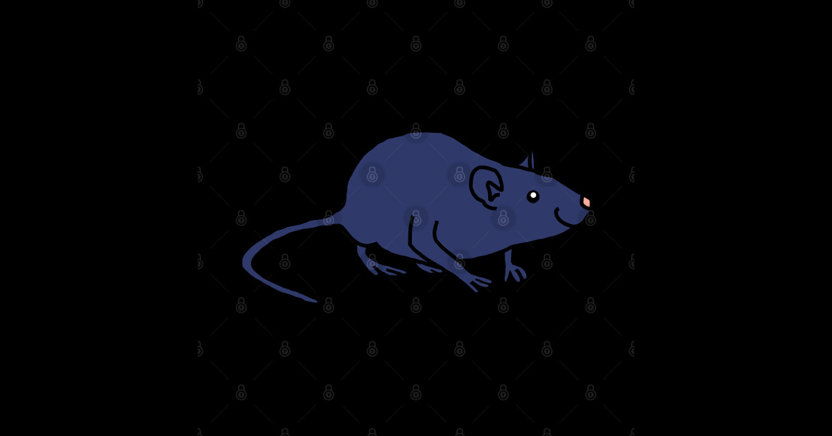 Blue Rat - Blue - Posters and Art Prints | TeePublic