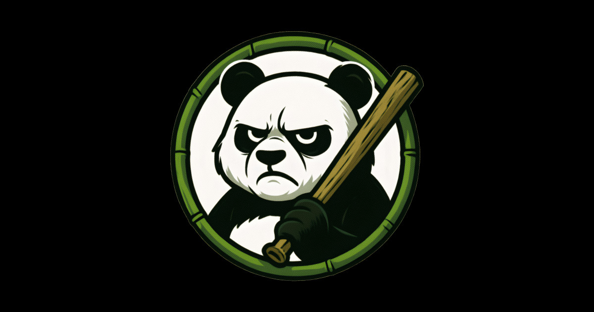 Grumpy Panda – Moody Cartoon Panda - Panda - Sticker | TeePublic