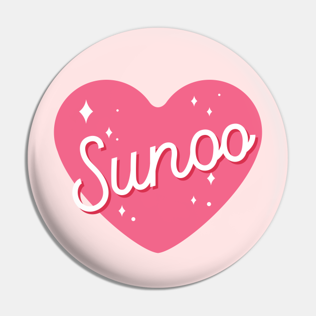 Enhypen Sunoo heart name text engene | Morcaworks - Sunoo - Pin | TeePublic