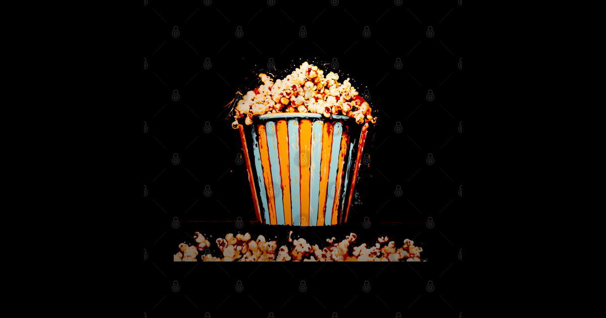 Popcorn: Enjoy the Show on a dark (Knocked Out) background - Popcorn ...