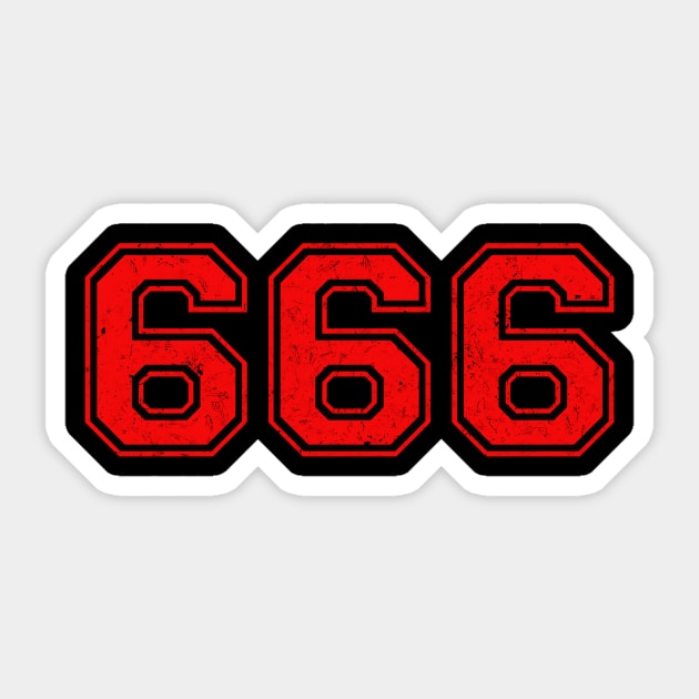 666 - 666 - Sticker | TeePublic