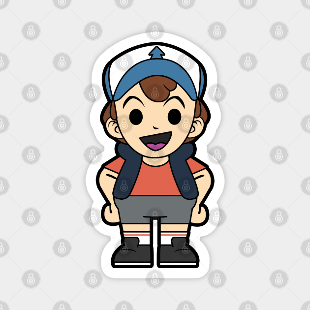 Dipper Gravity Falls Chibi - Gravity Falls - Magnet | TeePublic
