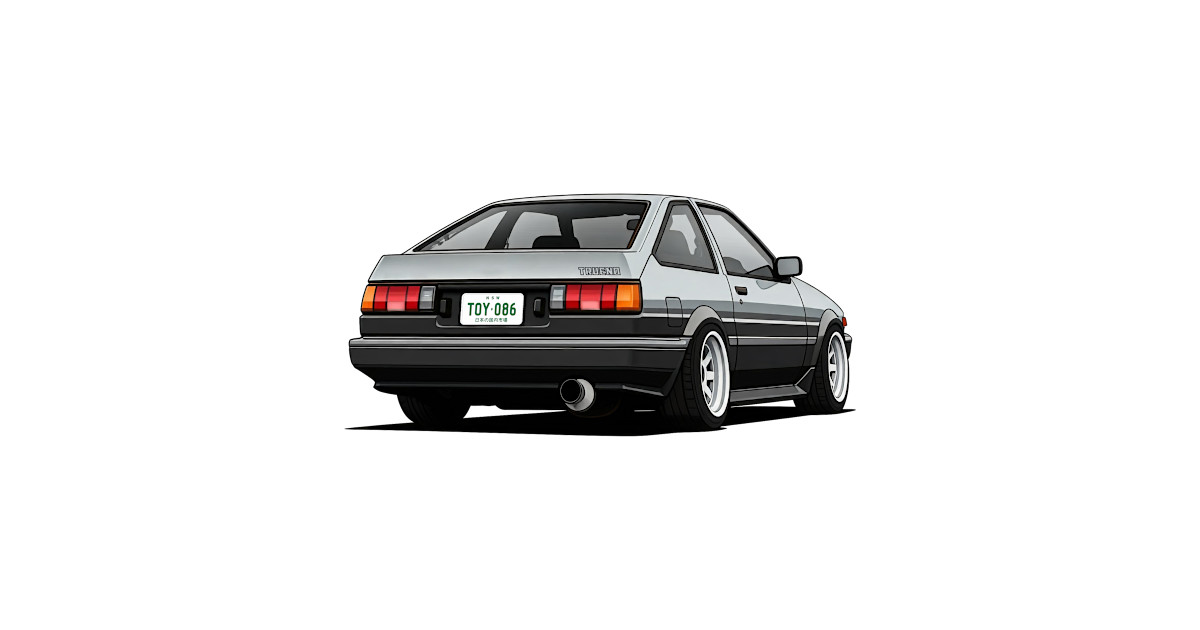 Classic Sprinter AE86 Rear in Grey - Ae86 Trueno - T-Shirt | TeePublic