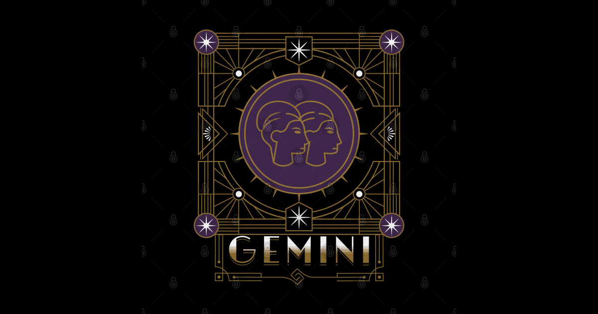 Great Gemini Deco - Astrology Art - Sticker | TeePublic