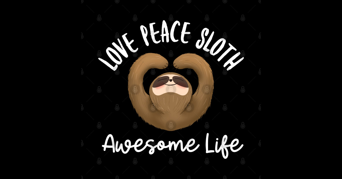 Love peace sloth cute sloth design - Love Peace Sloth - Magnet | TeePublic