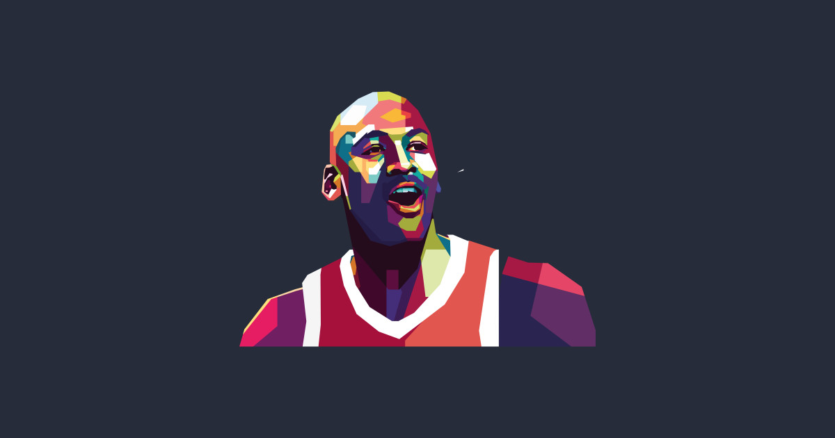 Michael Jordan Colorful WPAP Pop Art - Michael Jordan - T-Shirt | TeePublic