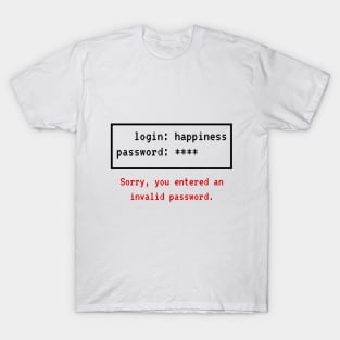 Login T-Shirts for Sale | TeePublic