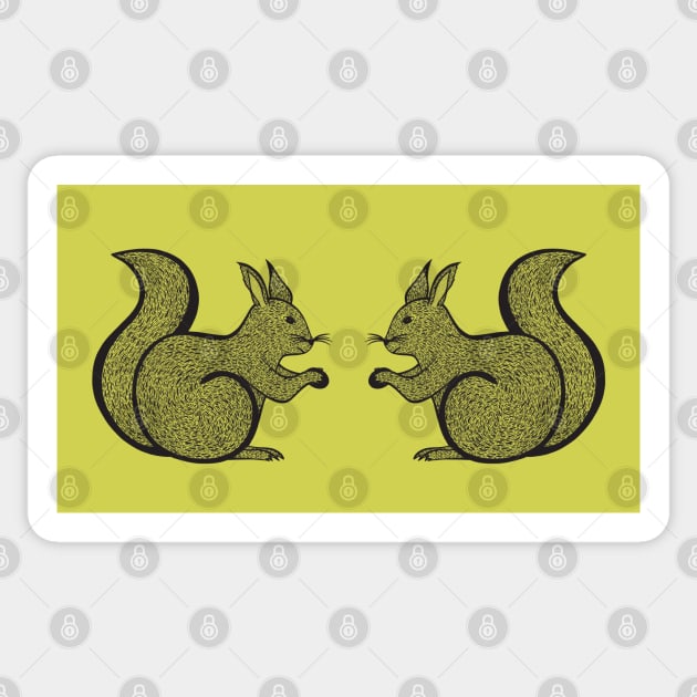 Squirrels in Love - cute animal design - Squirrel - Sticker | TeePublic