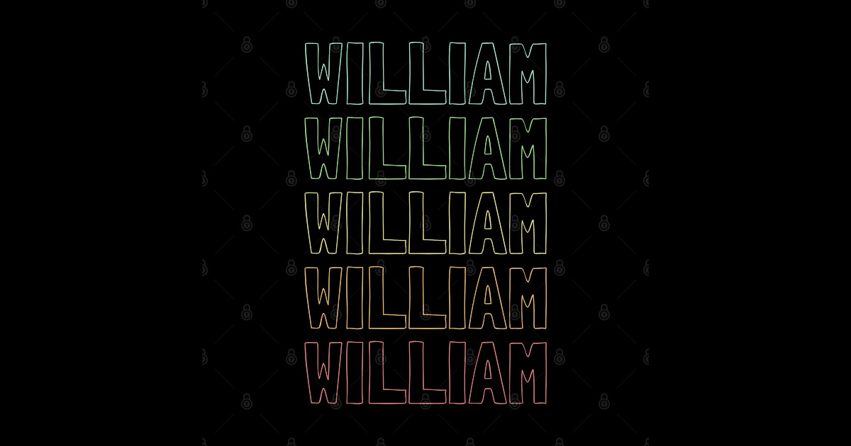 William Name Pattern - William - Sticker | TeePublic