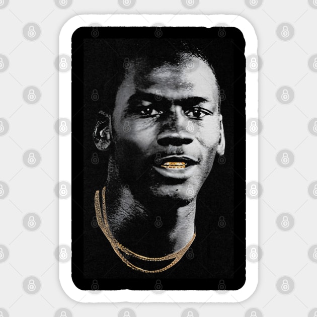 Michael Jordan Gold Grill - Michael Jordan - Sticker | TeePublic