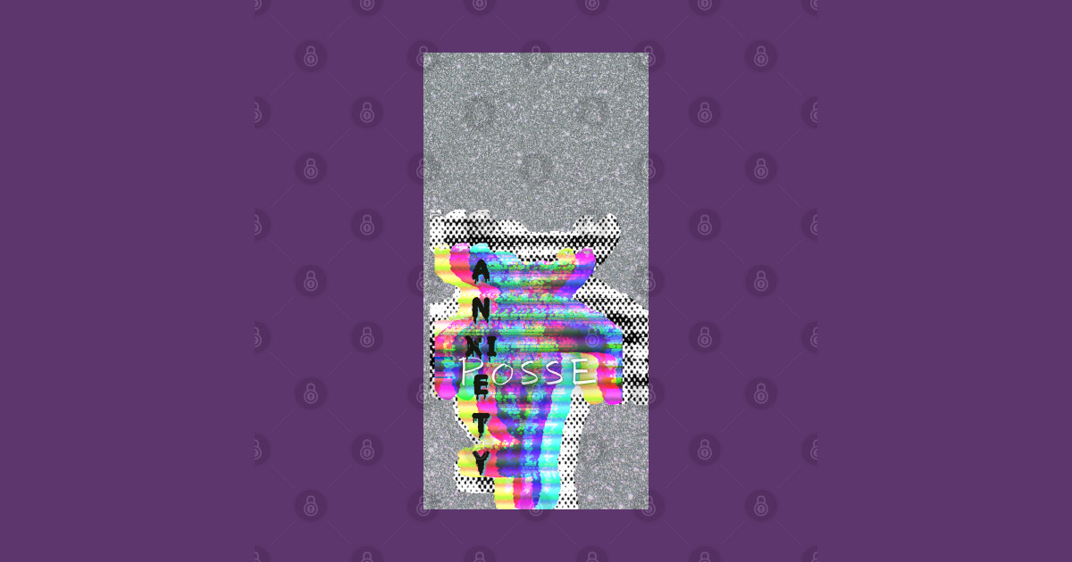 Rainbow Static Creature- Anxiety Posse Collection - Neon - T-Shirt ...