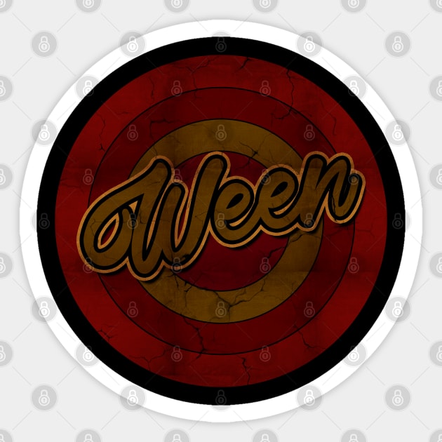 Circle Retro Ween - Ween - Sticker | TeePublic