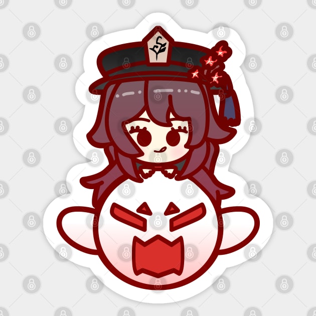 hu tao (ghost) | (fan-art by smoomaru) - Genshin Impact - Sticker ...